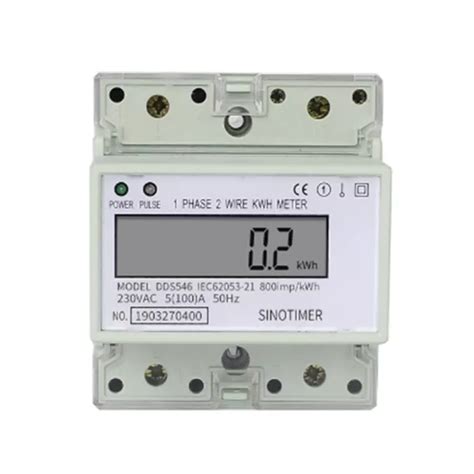 2X COMPTEUR D ÉNERGIE ÉLECTRIQUE Monophasé à Deux Fils AC 220V 100A
