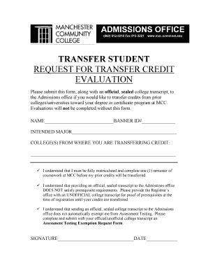 Fillable Online Mcc Commnet Non Degree Prior Evaluation Credit Fillable