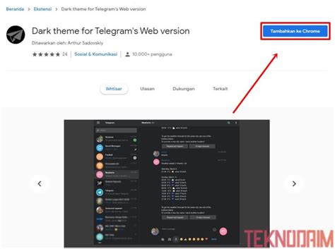 Cara Membuat Telegram Web Dark Mode Teknodaim
