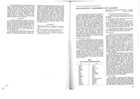 Pdf Self Consistency Measurement And Validation