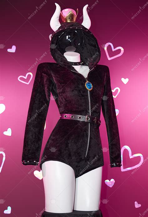 Halloween Plush Homewear Romper And Thigh Socks With Belt And Choker