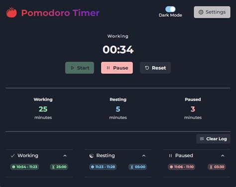Github Krisp T Pomodoro React Vite Customizable Pomodoro Timer Made