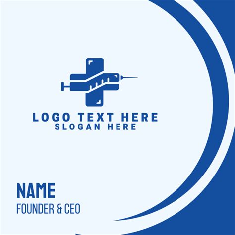Medical Vaccine Syringe Business Card Brandcrowd Business Card Maker