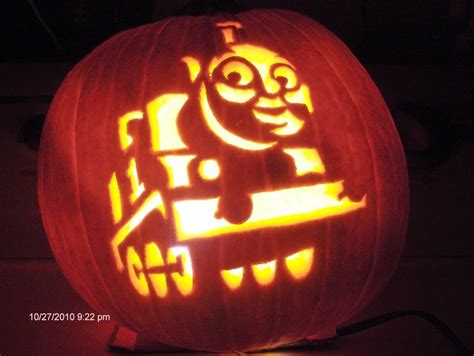 Printable Thomas The Train Pumpkin Template