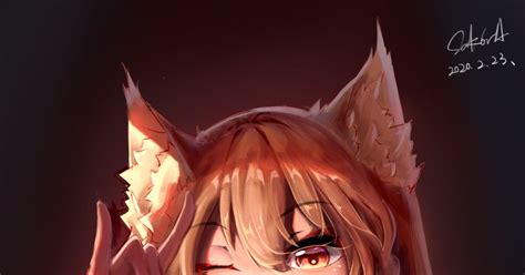 オリジナル かわいい 狐耳巫女 Sak6raのイラスト Pixiv
