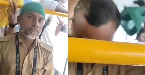 बेंगलुरु की बस में महिला ने बस कंडक्टर को सिखाया कानून टोपी उतरवाने का
