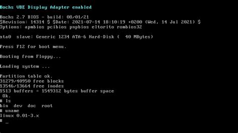 Running Oldest Linux Ever With Minimal Fs Environment Linux 001 Youtube