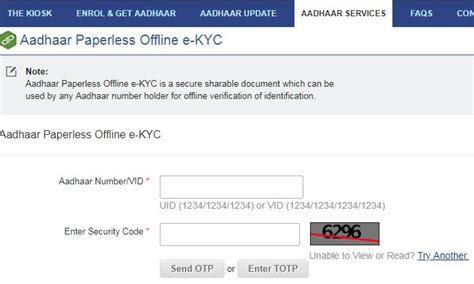 Offline Aadhaar Data Verification Aadhaar Paperless Local E Kyc Process