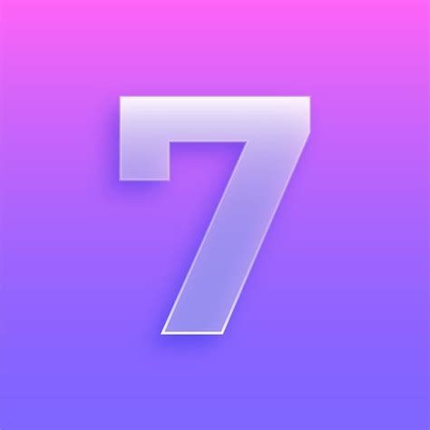 Premium Vector Stunning Modern Glass Morphism Number 7 Icon With