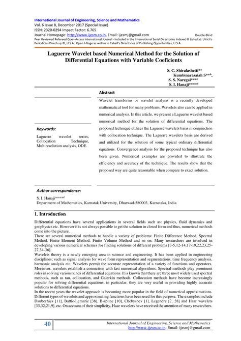 pdf laguerre wavelet based numerical method for the solution of