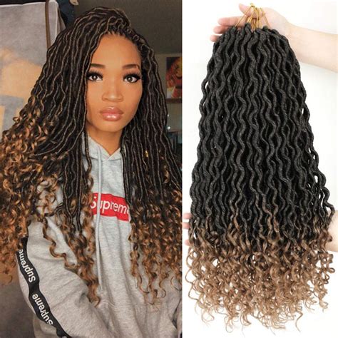 Buy Lihui Goddess Locs Crochet Hair Curly Faux Locs Crochet Hair Pre