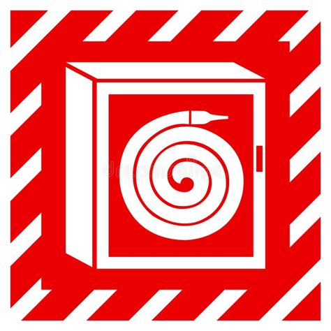 Fire Hose Reel Symbol Sign Vector Illustration Isolate On White