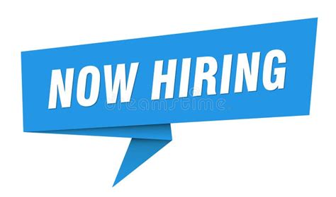 Now Hiring Banner Now Hiring Speech Bubble Label Sticker Sign