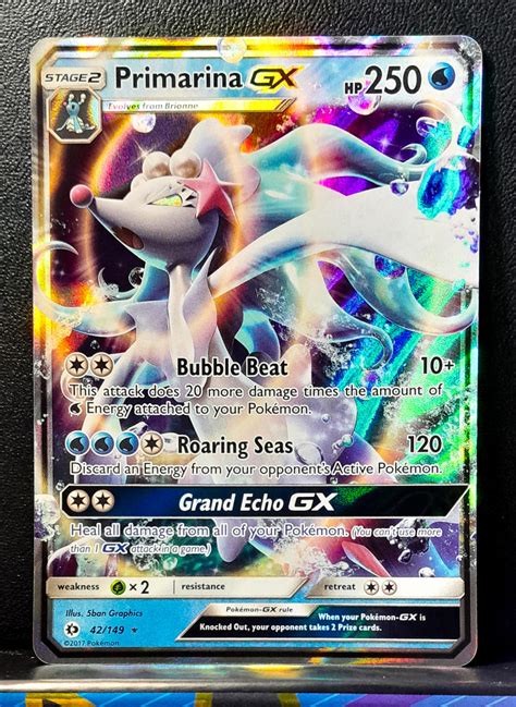 Trading Cards Pokemon Cards Primarina Gx 42149 Holofoil Rare