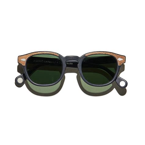 Moscot Lemtosh Sun Matte Black Wood Sunglasses Moscot