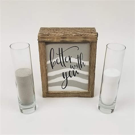 buy streamside shoppe rustic unity sand ceremony set better you in black rustic shadow box