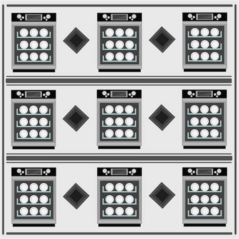 식기 세척기 벡터 일러스트 레이 션 프리미엄 벡터