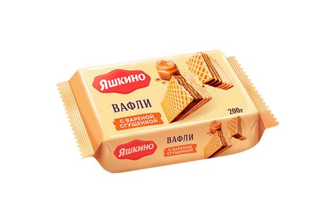 Вафли с варёной сгущёнкой «Яшкино», 200 г - купить по цене ...