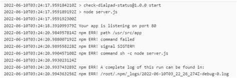 Persistent Npm Err Signal Sigterm Error · Issue 1441 · Caprover