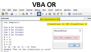 VBA OR How To Use Excel VBA OR Function With Examples