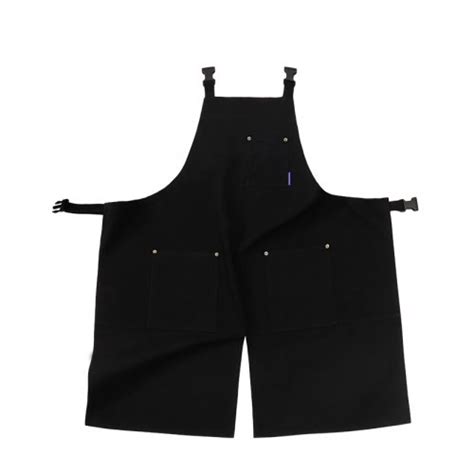 공에이프런 이니셜자수 무료 H스트랩 앞치마 블랙데님 위시버킷