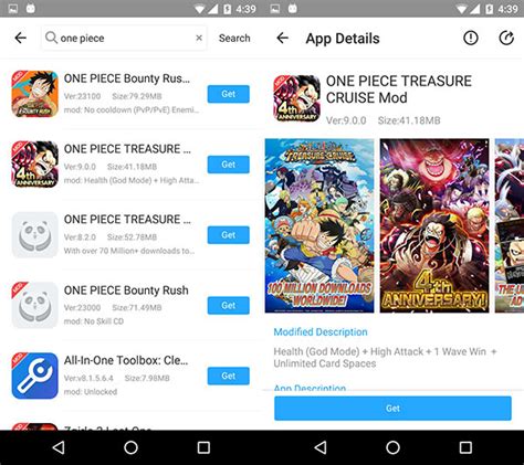 ดาวน์โหลด One Piece Treasure Cruise Mod สำหรับโหมดพระเจ้า