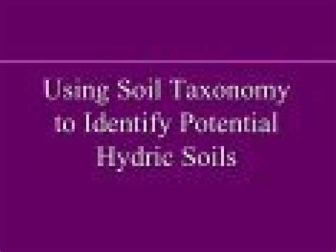 Soil Taxonomy