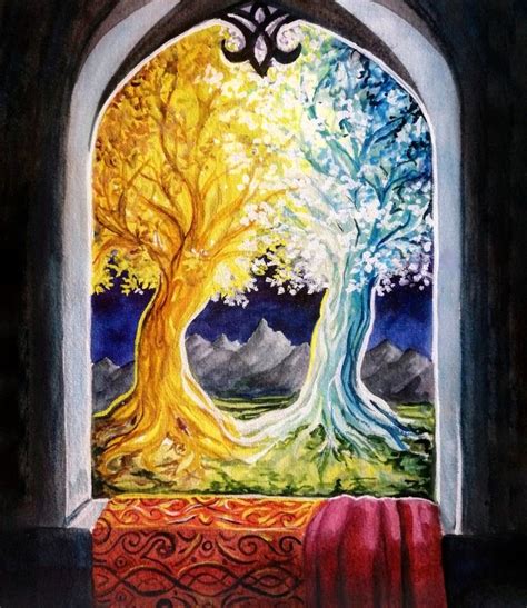 The Trees Of Valinor Print Artofit
