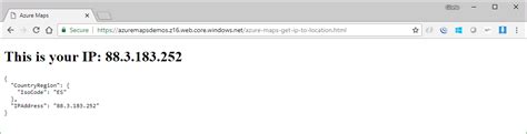 Recuperar La Localización De Una Ip Con Azure Maps Returngis