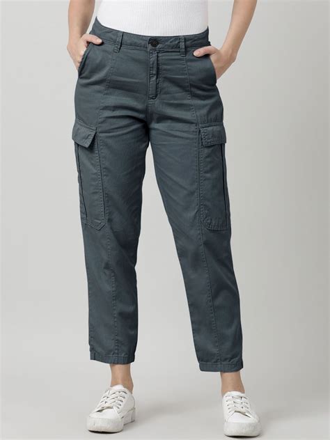 Buy Ivoc Women Panelled Cotton Cargo Trousers Jeans For Women