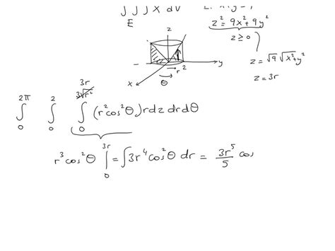 solved use cylindrical coordinates evaluate 2 dv where e is the