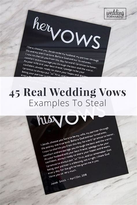 45 Real Wedding Vows Examples To Steal ♥️ Wedding Vows This Can Be