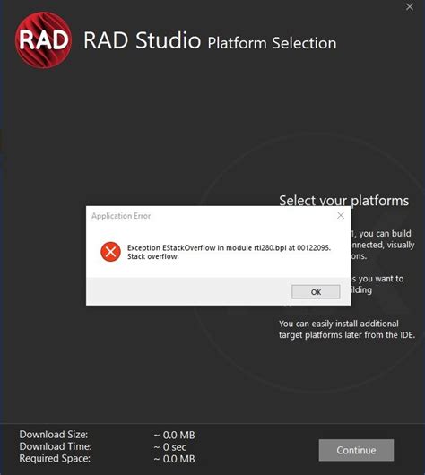 Installation Of Fresh Delphi 11 2 Fails Exception In Module Rtl280 Bpl