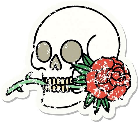 Tatouage Dautocollant En Détresse Dans Le Style Traditionnel Dun