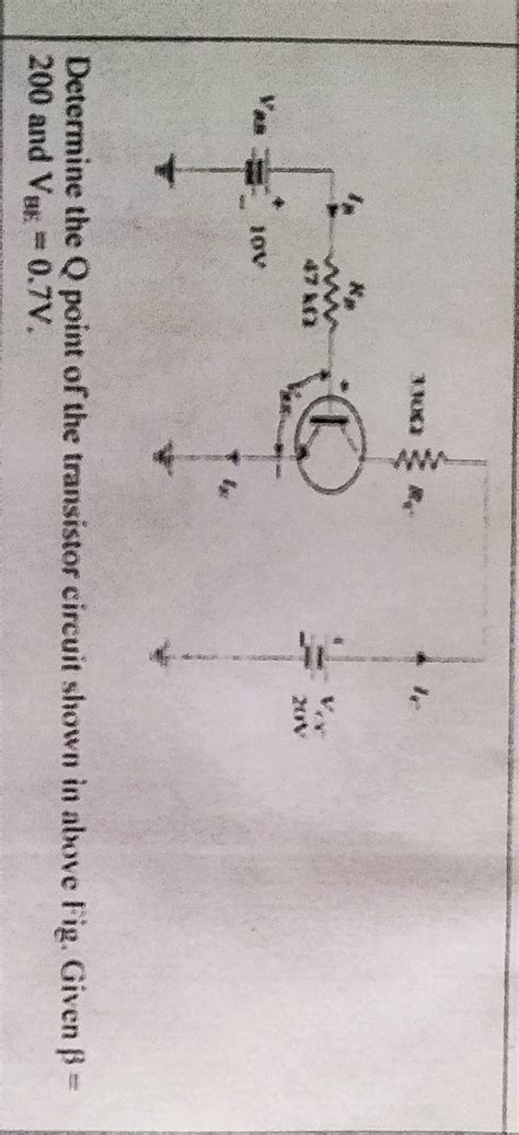 Determine The Q Point Of The Transistor Studyx