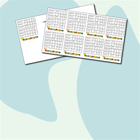 Карточки вклейки по математике