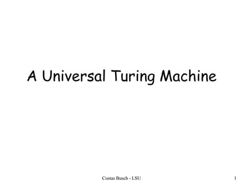 Universal Turing Coastus Pptx Programming Languages Computing