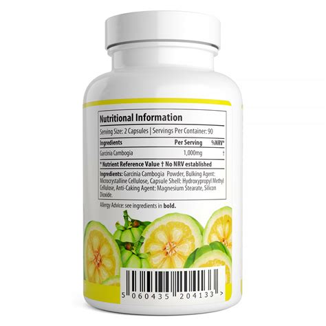 Garcinia Cambogia 1000mg 180 Capsules Natural Answers