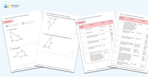 FREE Trigonometry Check For Understanding Quiz Third Space Learning