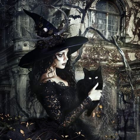 Gothic Witch Wallpaper Spirit Witch In Dark Palace Vintage Gothic Wall