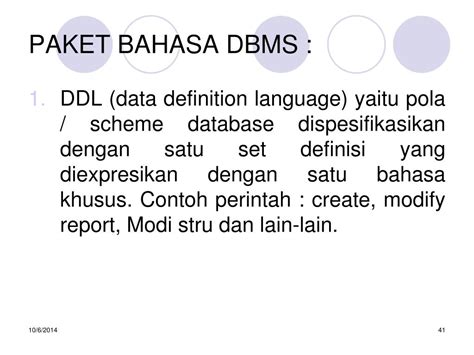 ppt database dan sistem manajemen database dbms powerpoint