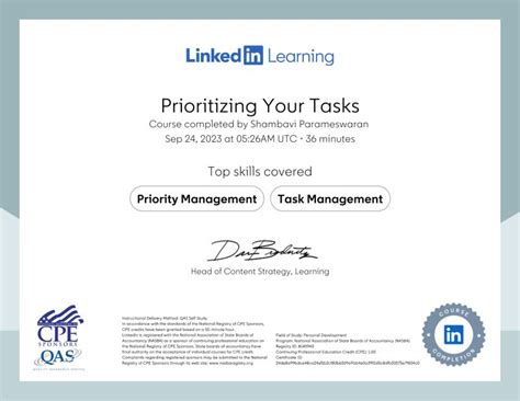 Shambavi Parameswaran On Linkedin Certificate Of Completion