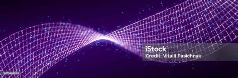 미래의 역동적 인 소용돌이 치는 디지털 파동 추상적 인 나노 기술 흐름 과학 배경 개념 3d 렌더링 개념에 대한 스톡 사진 및 기타 이미지 Istock