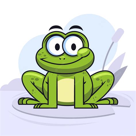 Ilustración De Sapo De Dibujos Animados Dibujados A Mano Vector Premium
