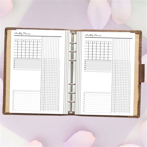 Printable Classic Happy Planner Size Monthly Planner Pages Minimal