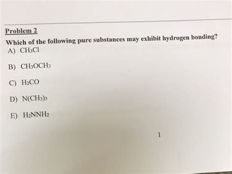 Solved Which Of The Following Pure Substances May Exhibit