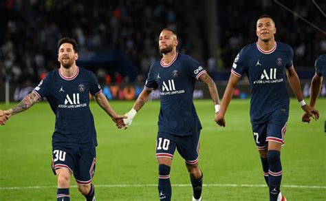 Messi Neymar Dan Mbappe Cetak Gol Psg Benamkan Lorient 5 1