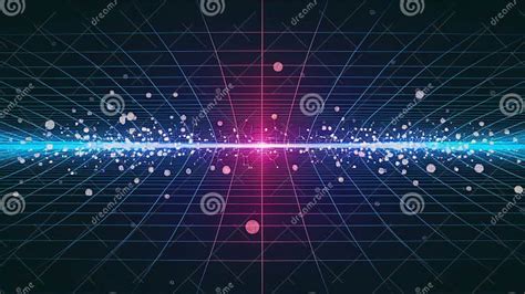 Abstract Digital Network Futuristic Data Flow And High Quality Image Stock Illustration