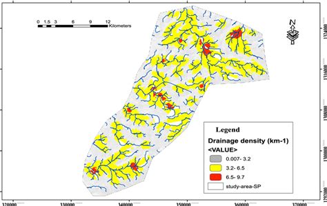 Drainage Density Map Of The Study Area Download Scientific Diagram