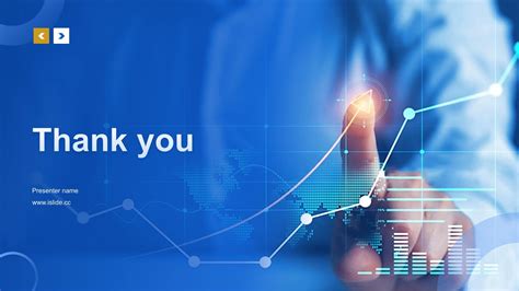 蓝色商务风地产金融年度财务报告ppt模板 Islide